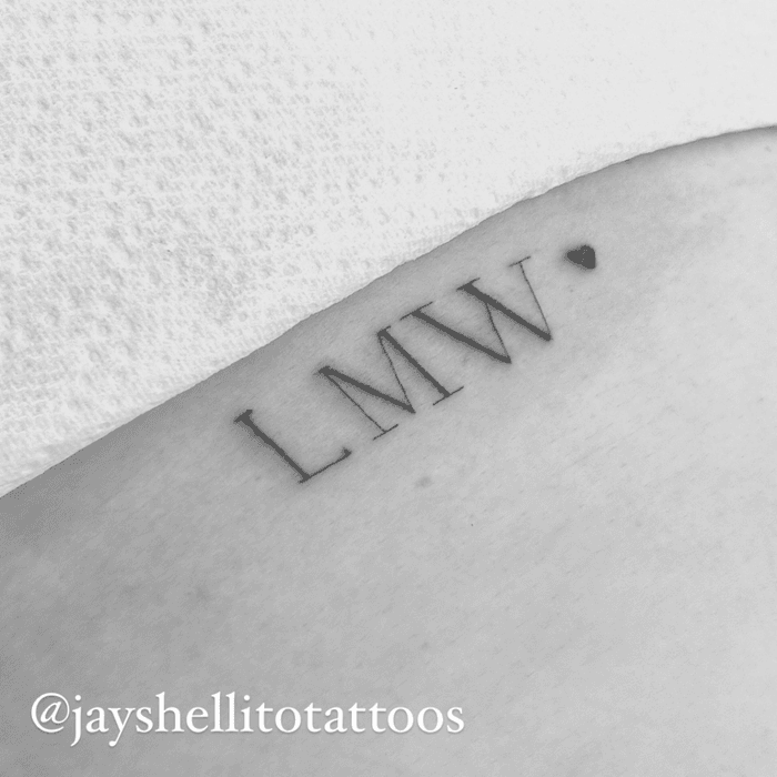 Initials with Heart • Tattoodo