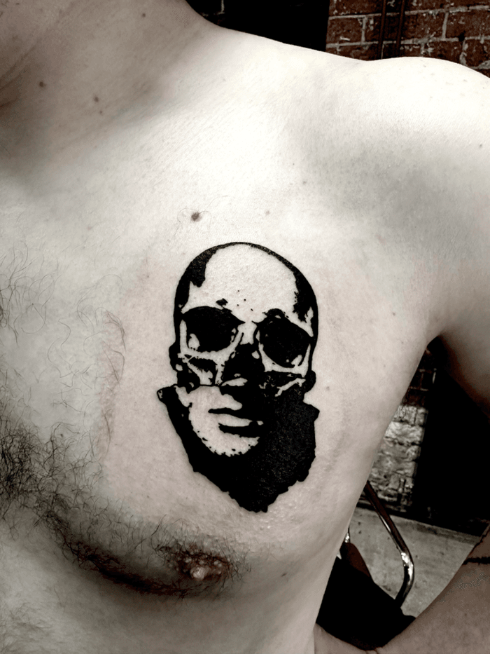 Demon Dance's Skull Face Man Tattoo • Tattoodo