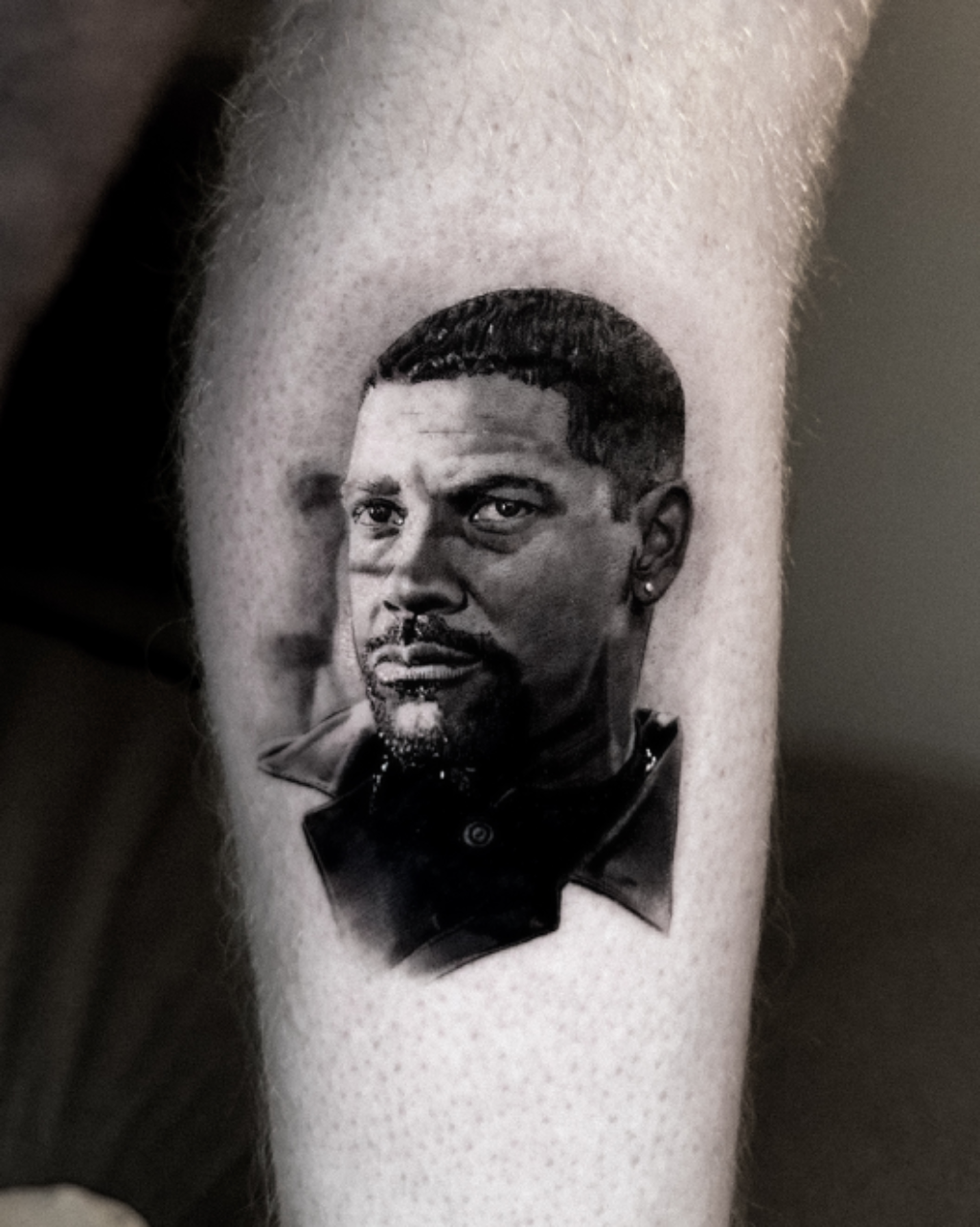 Denzel Washington Micro-Realism Tattoo by Jay Soze • Tattoodo