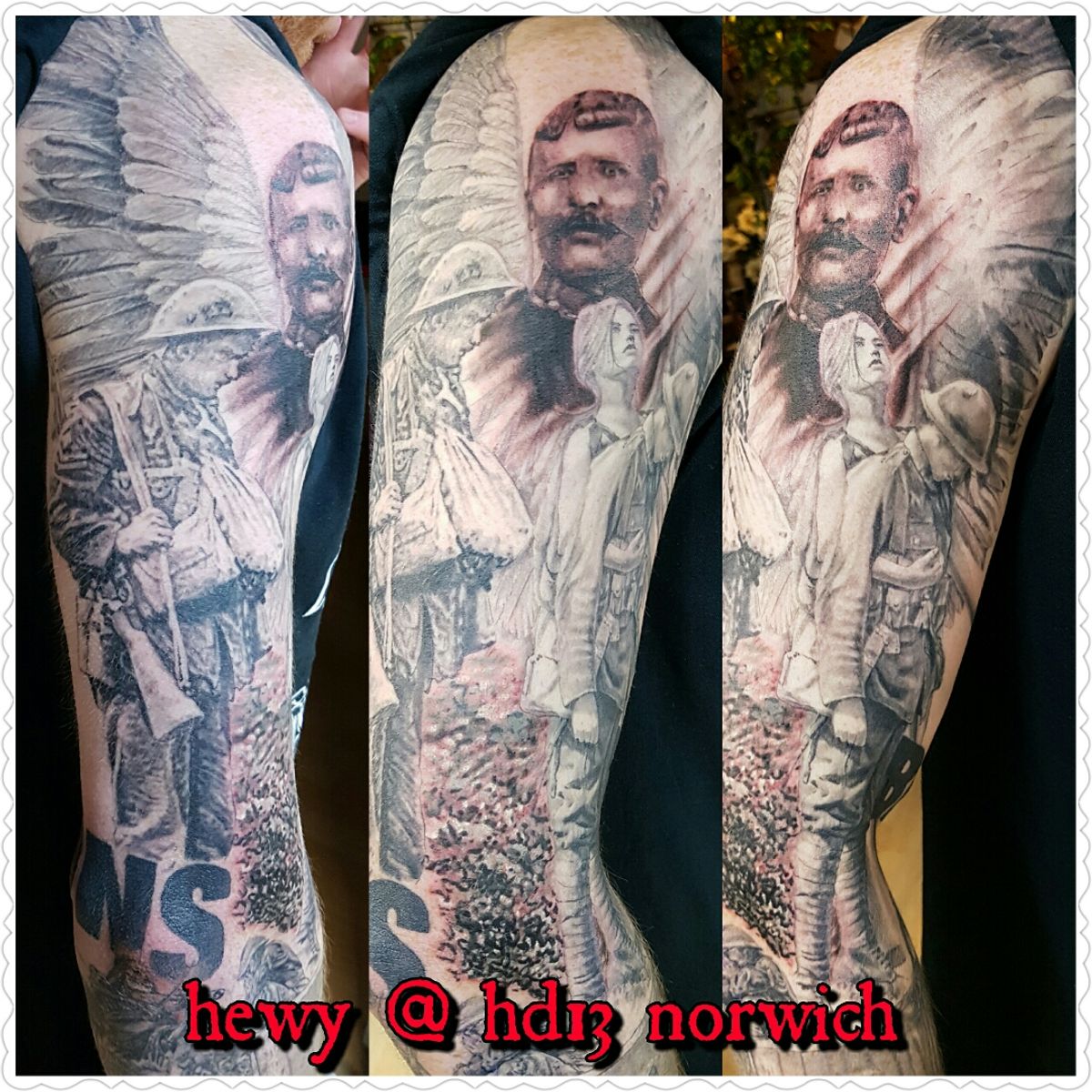 Tattoo uploaded by Hewy • Ww1 sleeve. Images photoshoped and 3d ...