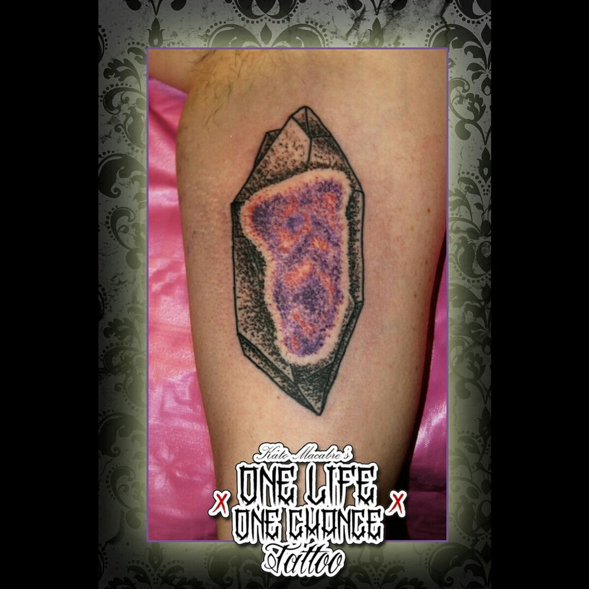 Tattoo uploaded by Alejandra Segura • Dotwork concept of a geode ...