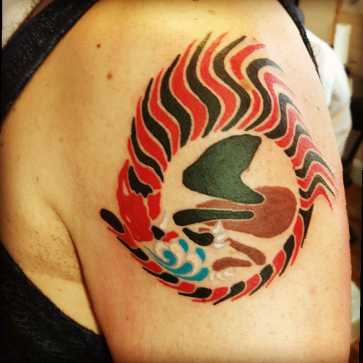 Tattoo uploaded by Anthony Minicozzi • Negative space tiger/sabertooth ...