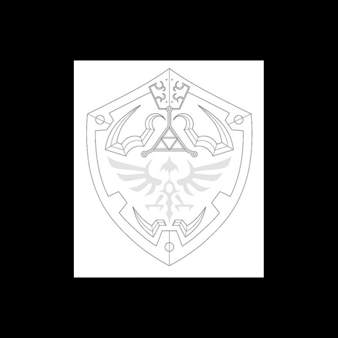 Shield And Sword Outline