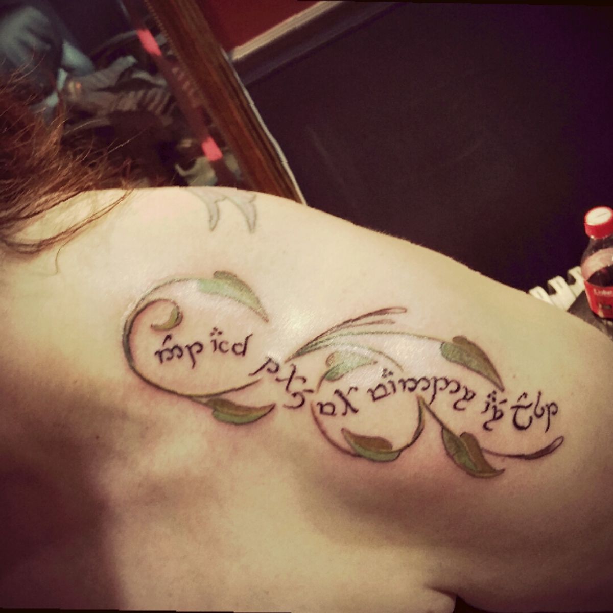 Tattoo uploaded by Peggy • "Not all those who wander are lost " elvish #LOTR #elvish # ...