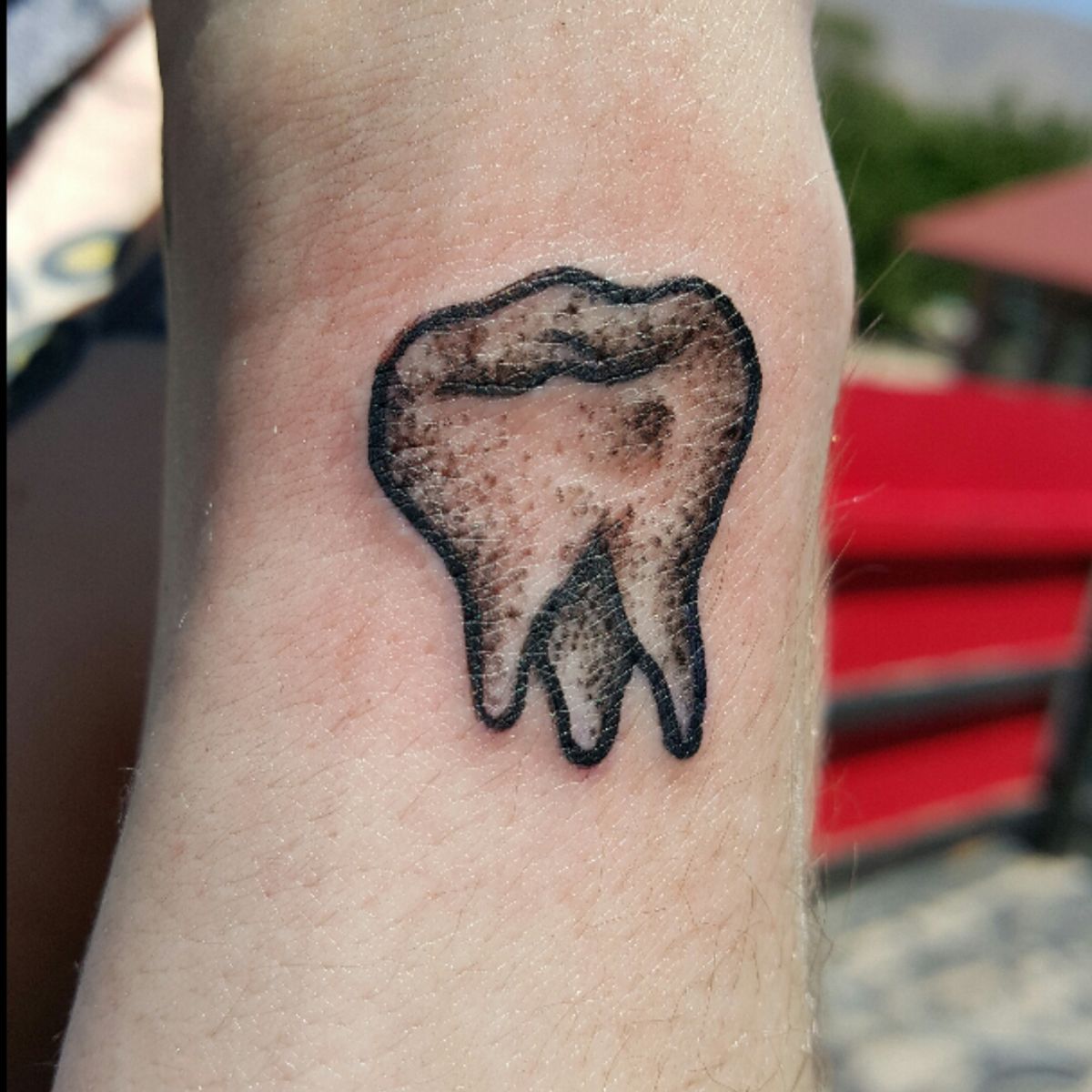 Tattoo uploaded by buzz • #littletattoo #tooth #toothtattoo #tattoo # ...