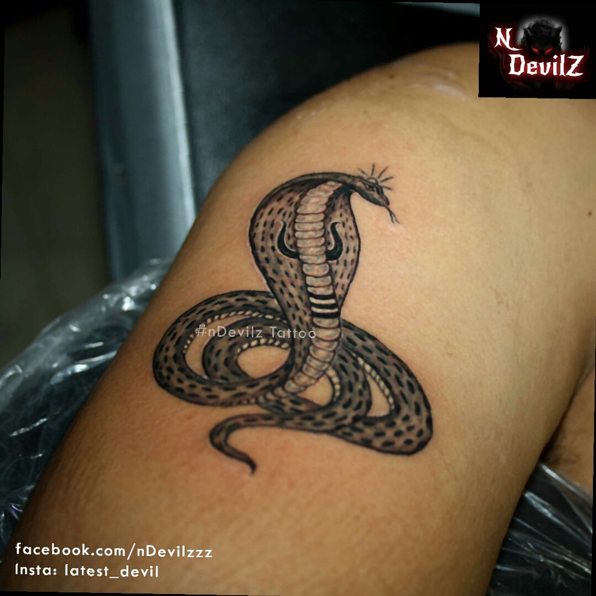 Tattoo uploaded by Dipen Patel • Realistic Cobra Snake Tattoo • Tattoodo