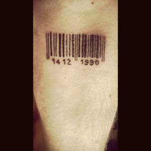 Tattoo uploaded by Thomtats7 • Bar codes with my birth date #barcode # ...