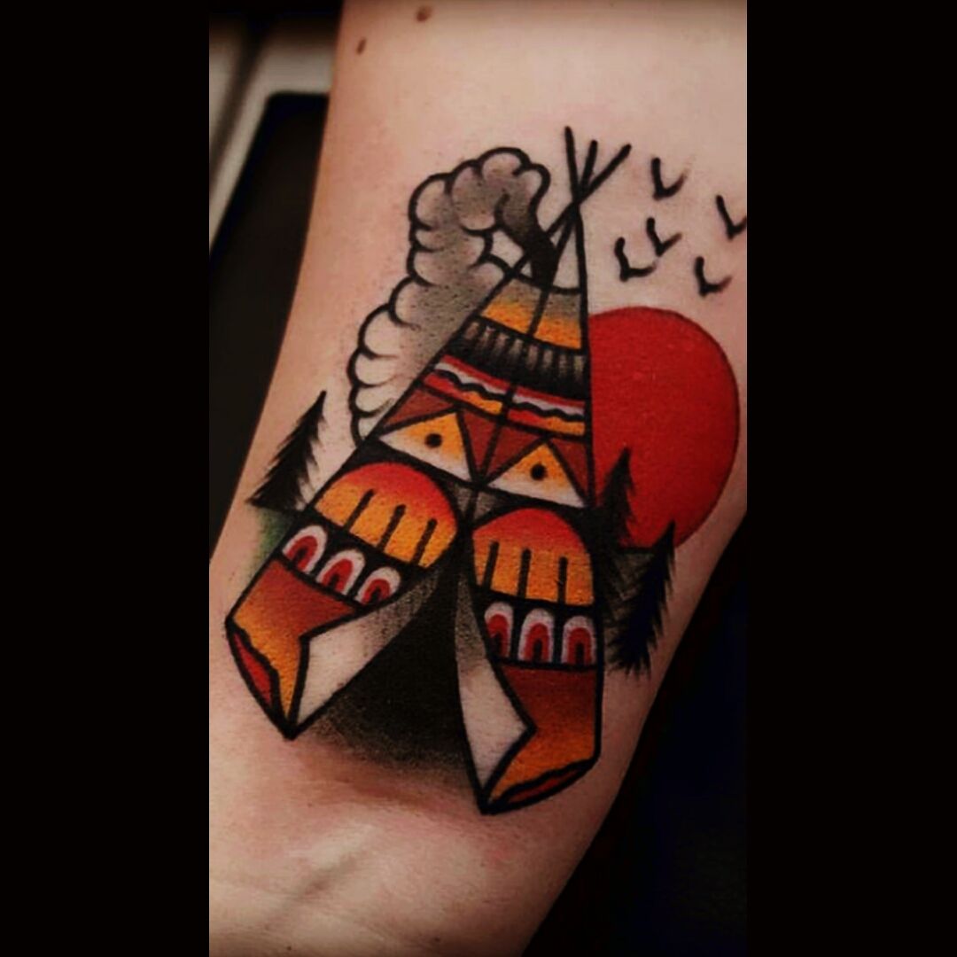 Native american teepee tattoo designs - Bronctattooaus.com