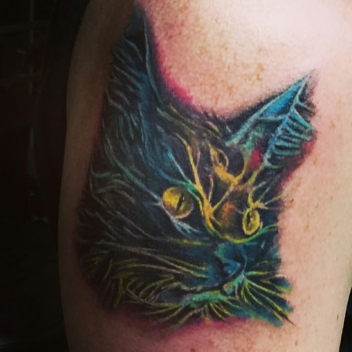 Tattoo uploaded by Jorge • Electric cat tattooed by me#madtatterkustoms ...