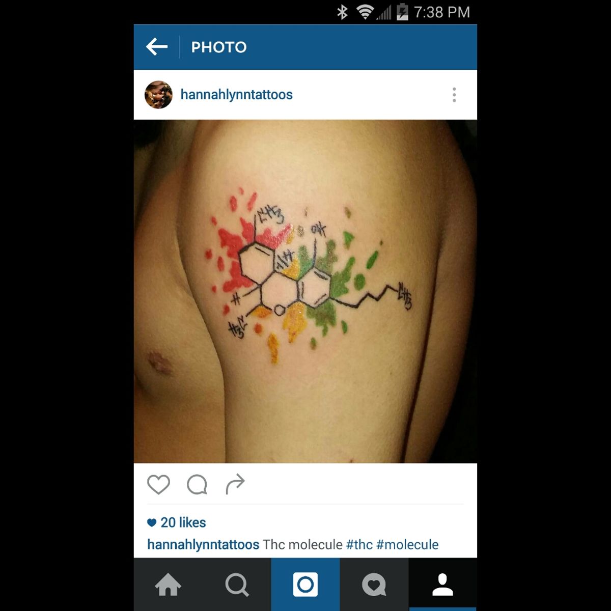 Tattoo uploaded by Hannah • THC molecule for my husband • Tattoodo
