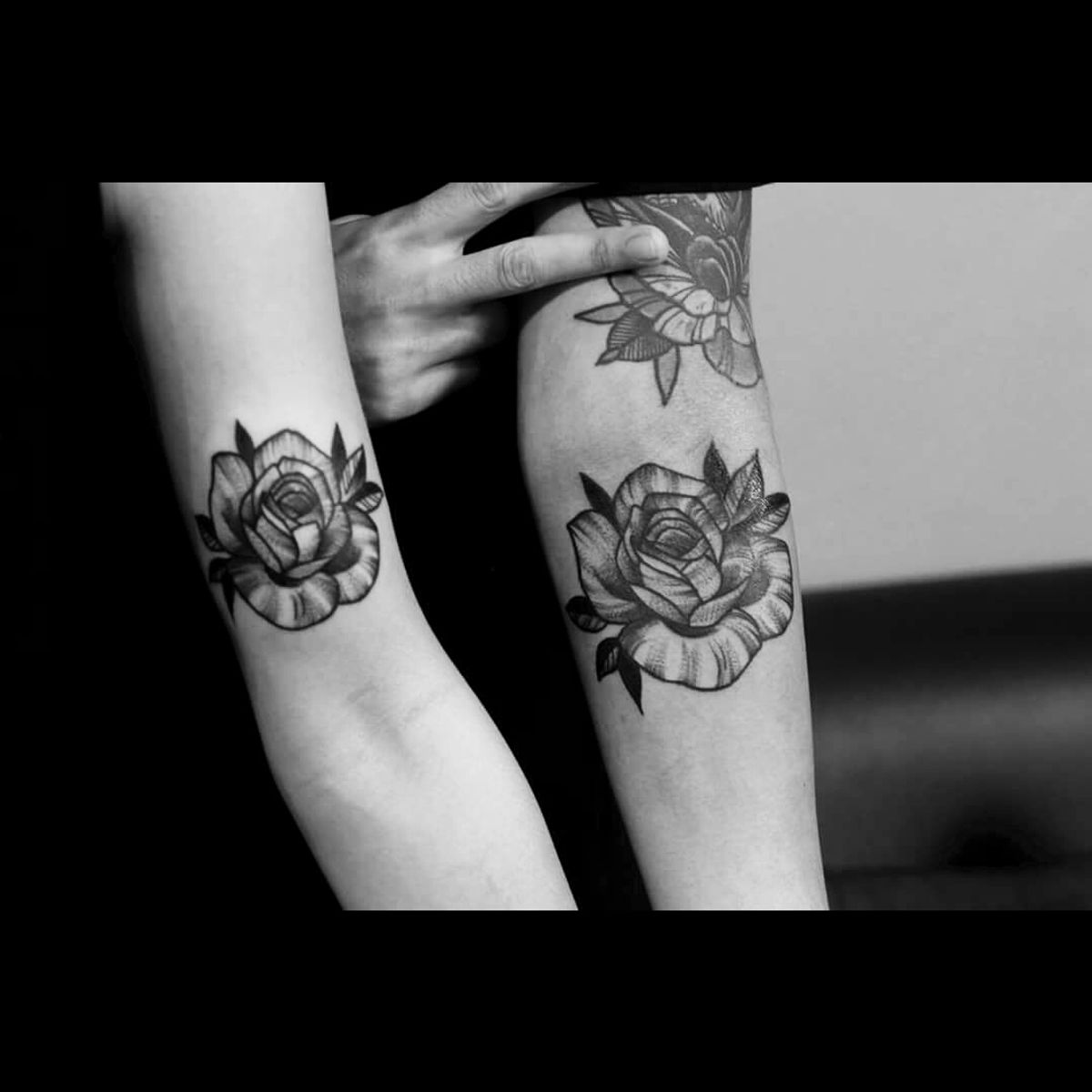 Tattoo uploaded by Peravut • Rose couple tattoo By DOTINK. BKK Thailand ...