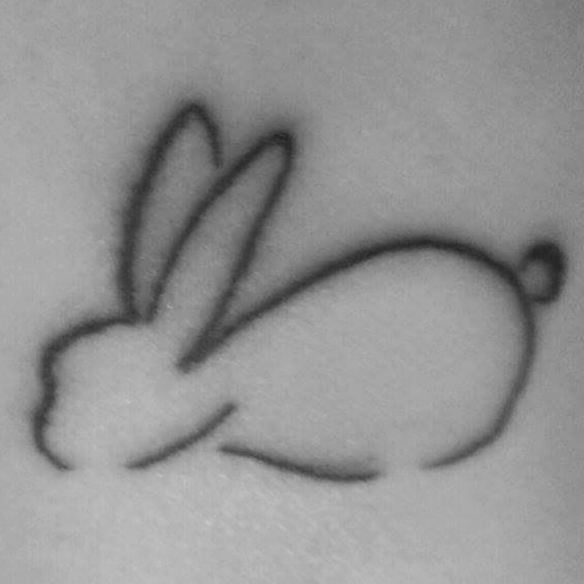 Tattoo uploaded by Sainteuh • Minimalist Bunny tattoo • Tattoodo