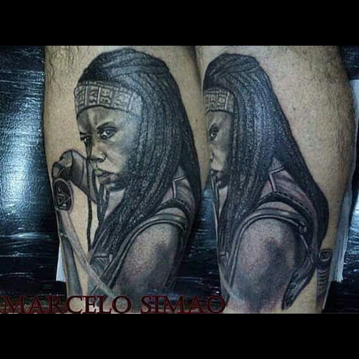 Tattoo uploaded by Marcelo Simao Tattoo • Michonne,The walking dead ...