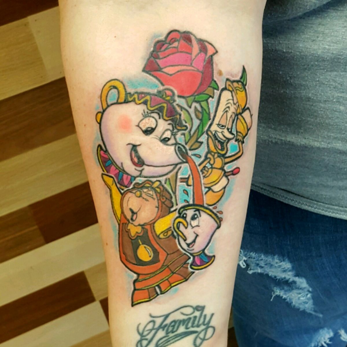 Tattoo uploaded by Chris Morris • #disney #beautyandthebeast #cogsworth ...