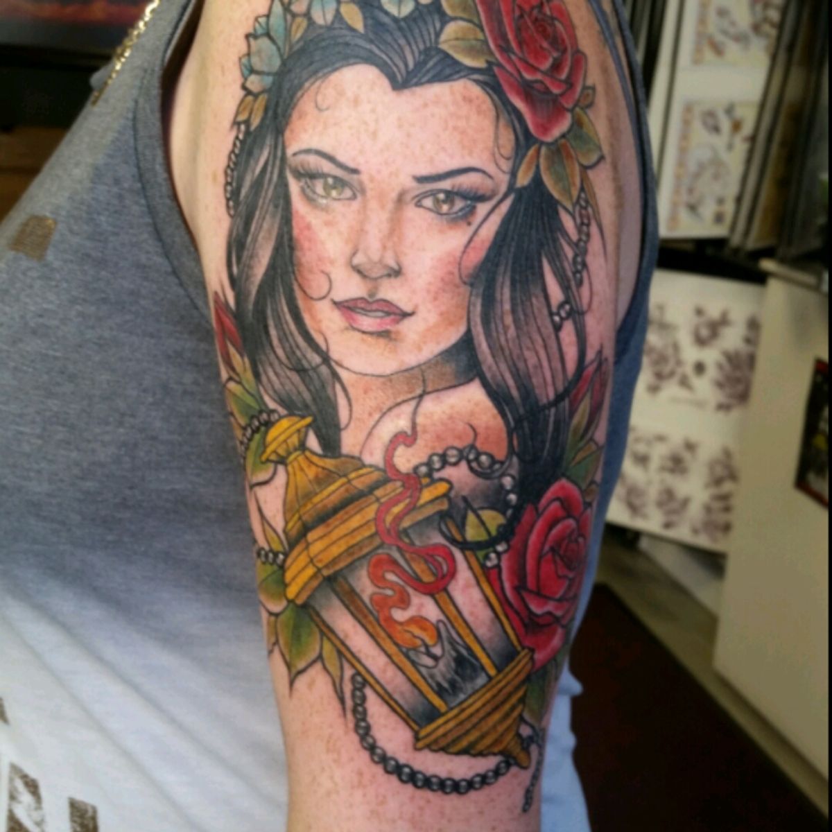 Tattoo uploaded by Jen Mogg • Lady fave #ladyface #womanfacetattoo # ...