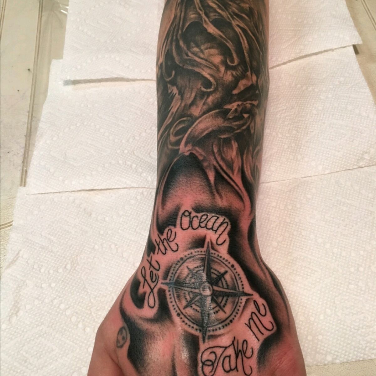 Tattoo uploaded by Chris Halbert • Love my Cthulu/ ocean piece. • Tattoodo