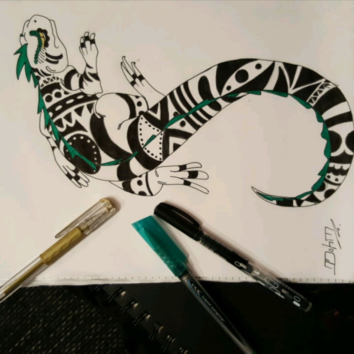 Tattoo uploaded by David Dohm • Tiki Lizard 💪💪 • Tattoodo