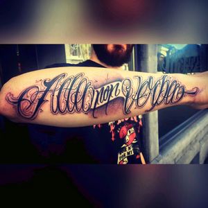 Tattoo uploaded by Kevin • Acta Non Verba #actanonverba #letters # ...