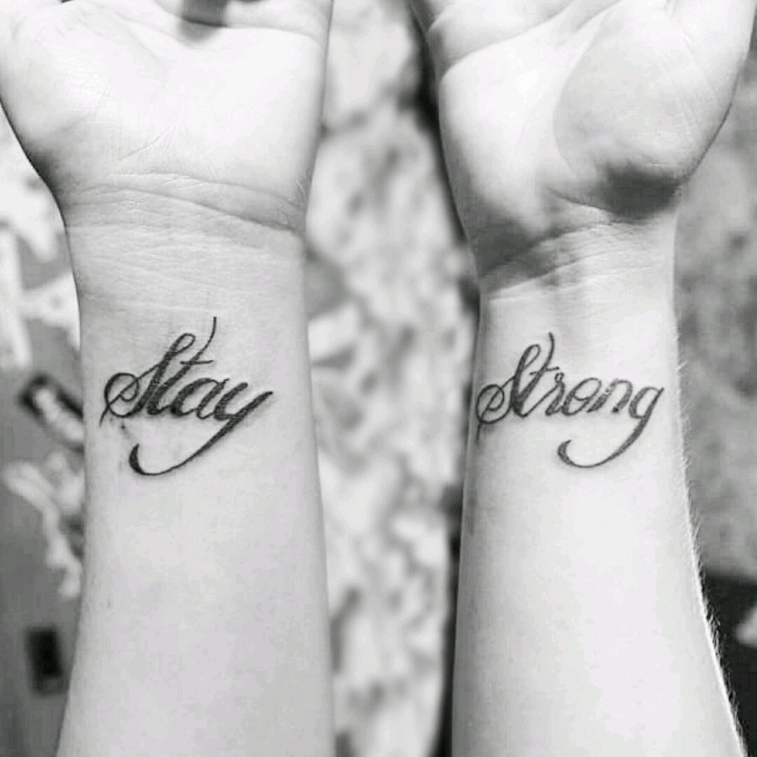 Stay Strong Tattoo On Hip