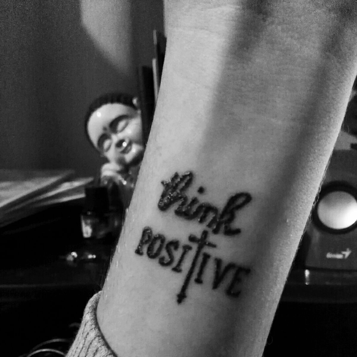 Tattoo uploaded by Bárbara • Think Positive (piensa positivo) • Tattoodo