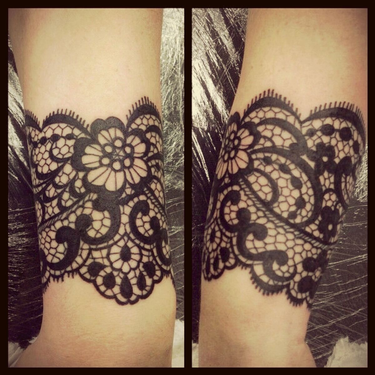Tattoo uploaded by alisontullia • Gorgeous lacy cuffs • Tattoodo