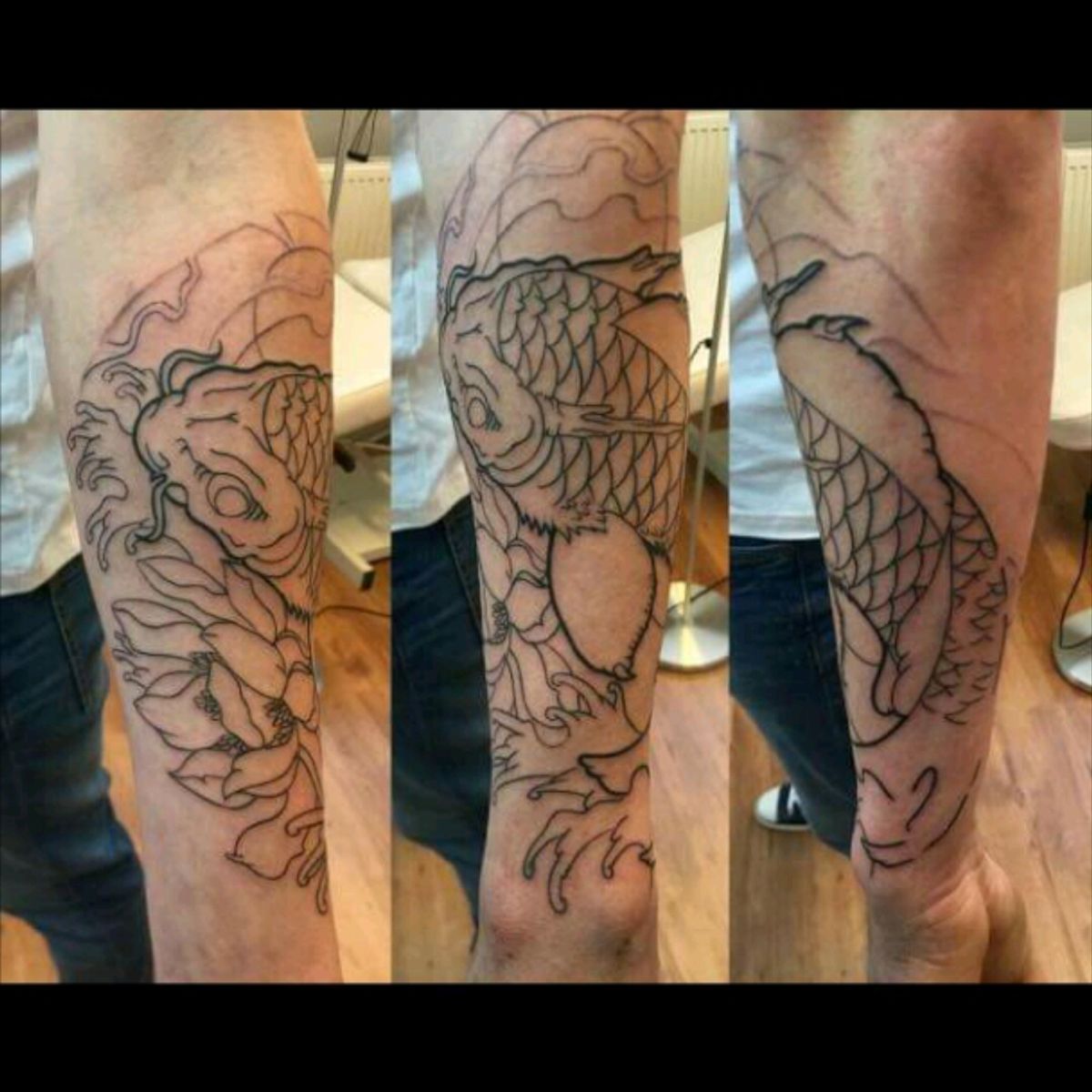Tattoo uploaded by Cristian Bogdan • Koi fish outline • Tattoodo