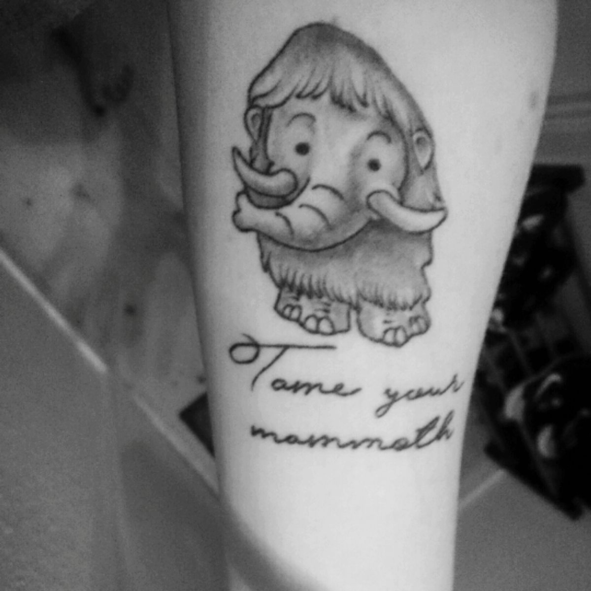 Tattoo uploaded by Maiken • Wait But Why tribute. #mammoth #waitbutwhy ...