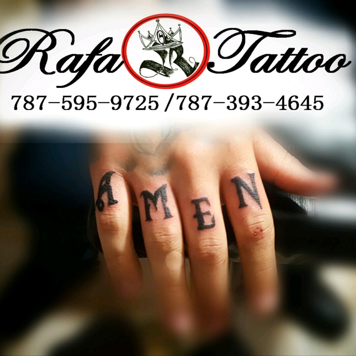 Tattoo uploaded by Rafa-Tattoo • #rafa-Tattoo #amen #fingerstattoo ...