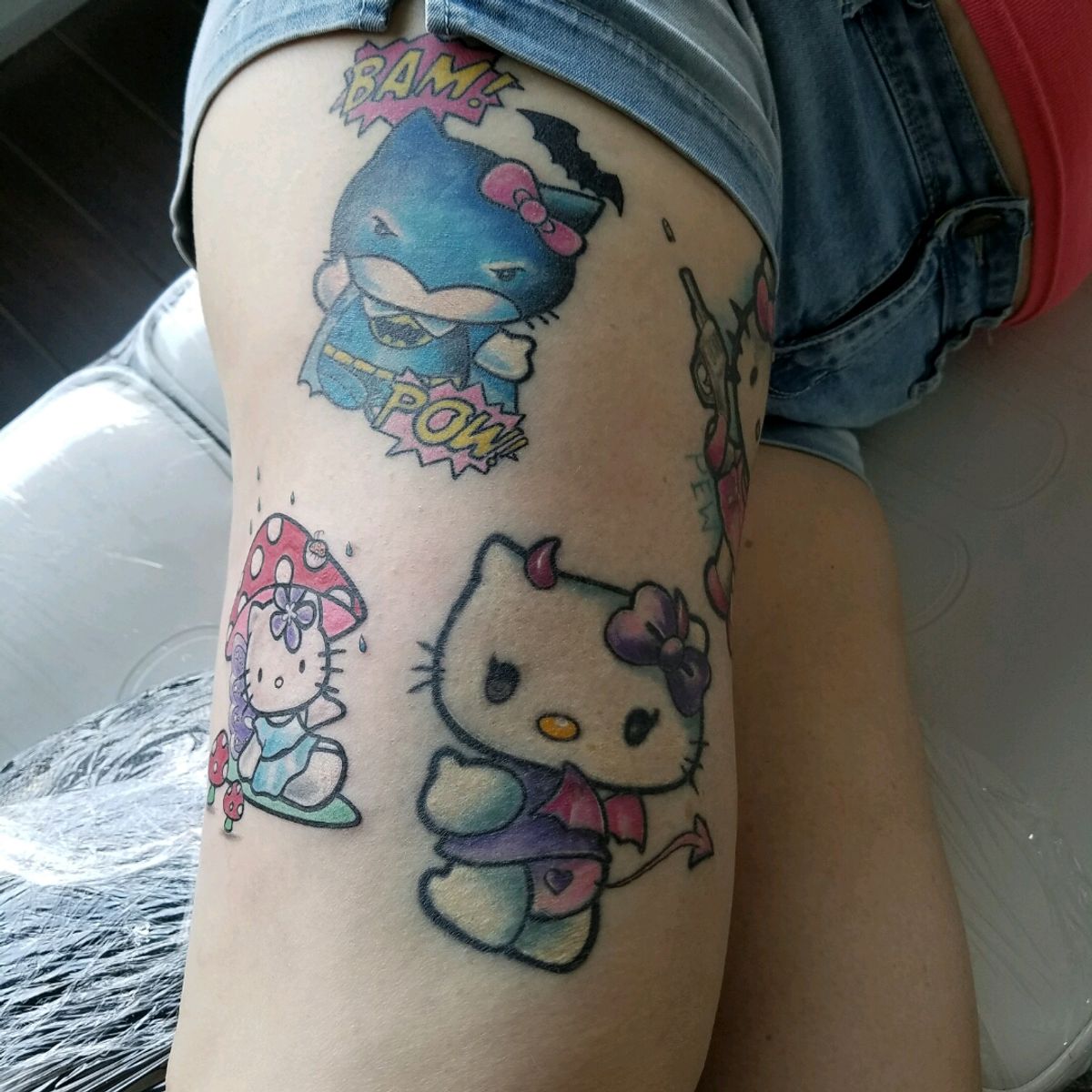 Tattoo uploaded by Dorothy • My hello kitty leg • Tattoodo