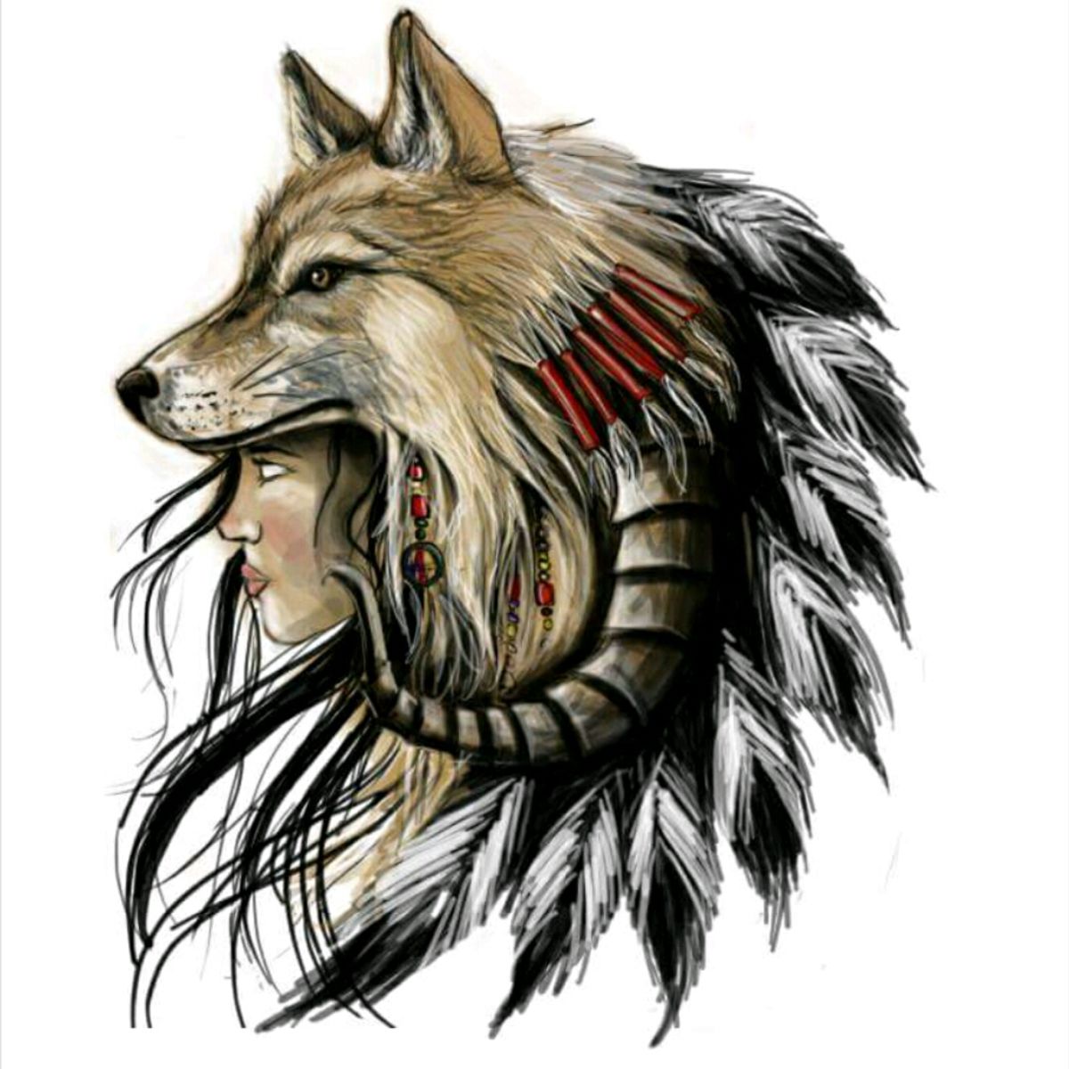 Tattoo uploaded by Jamie Kizer • Native American wearing a headress ...