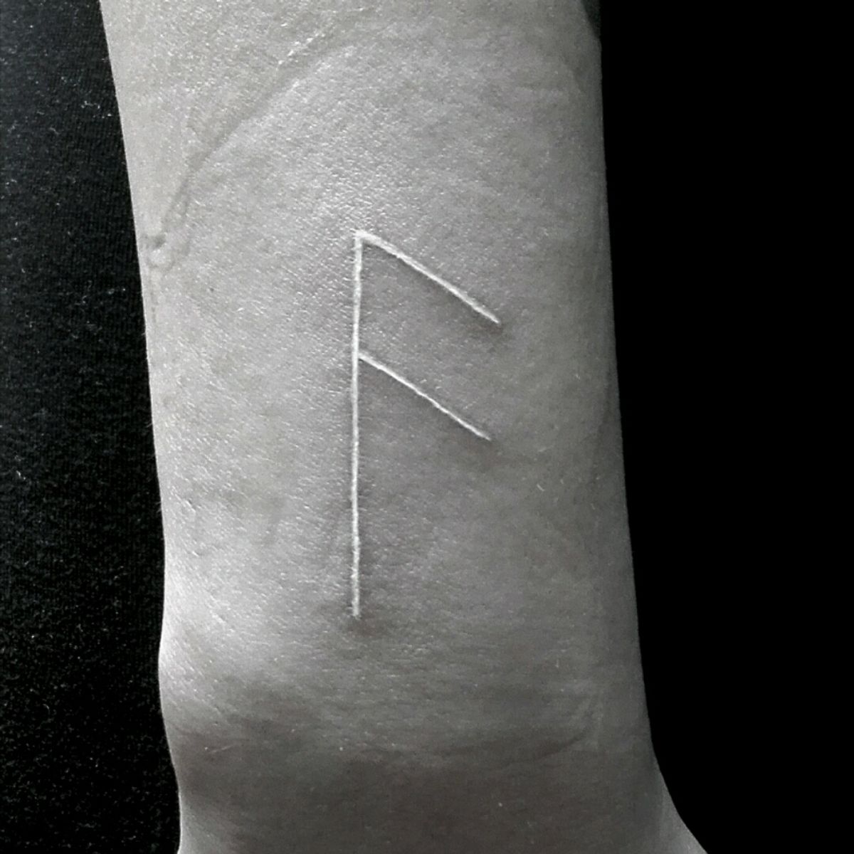 Tattoo uploaded by Katarzyna Cieślak • White Ansuz rune by Katarzyna ...