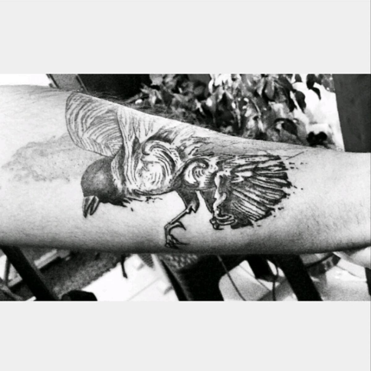 Tattoo uploaded by Chincol.Tattoo • Trash polka crow • Tattoodo