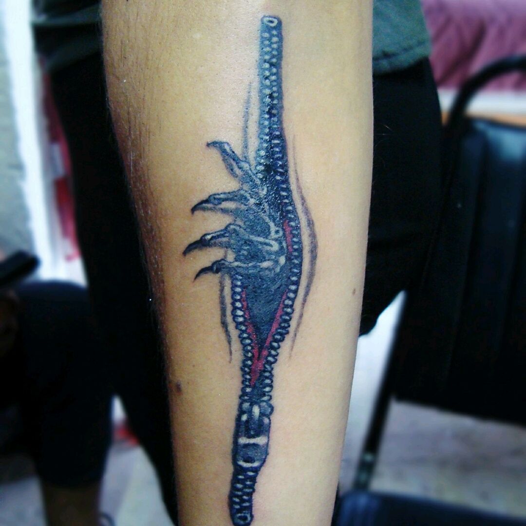 Open Zipper Tattoo