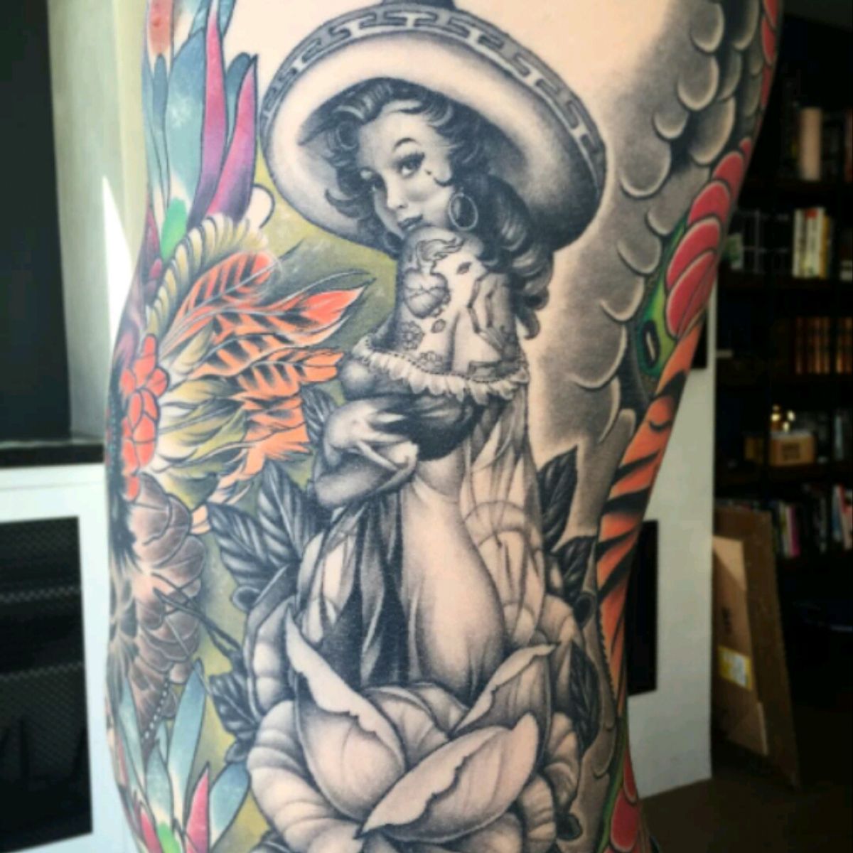 Tattoo uploaded by Ocelotl • #AndyBlanco #Chicano #PinUp #Mexican # ...