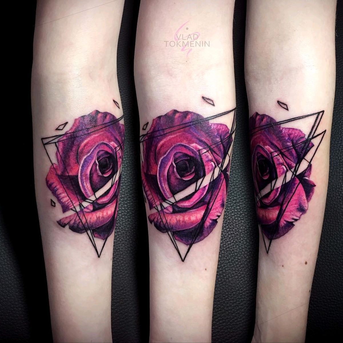 Tattoo uploaded by Claire • By #VladTokmenin #rose #flower #rosetattoo ...