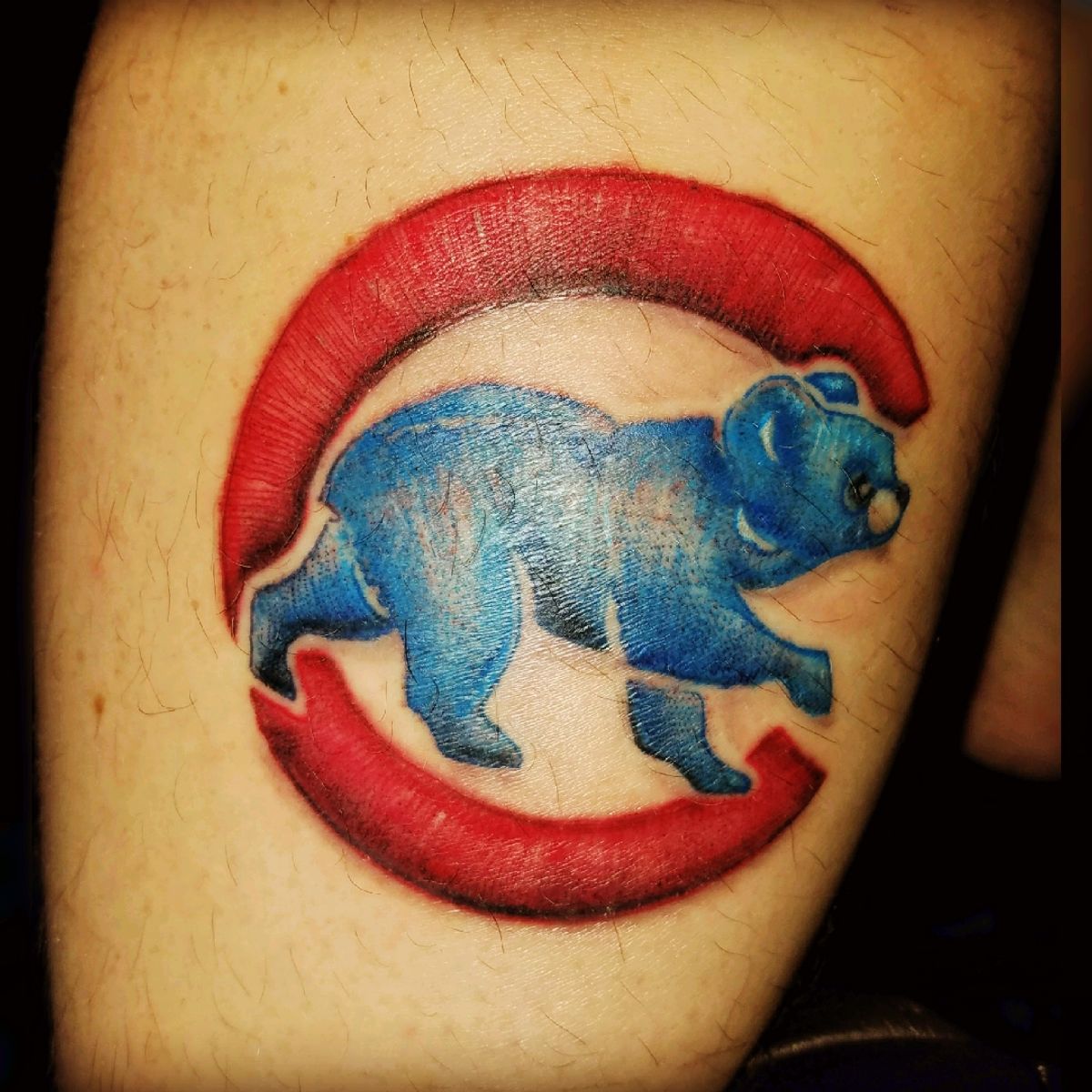 Tattoo uploaded by Neil Westrum • Chicago Cubs Logo stitched bear ...