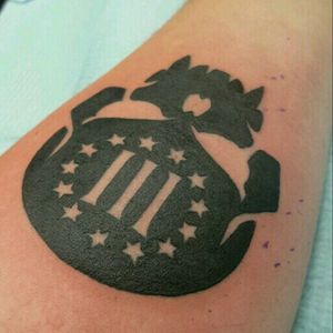 Tattoo uploaded by Jay Young • 3 percenter skull done in black by a ...