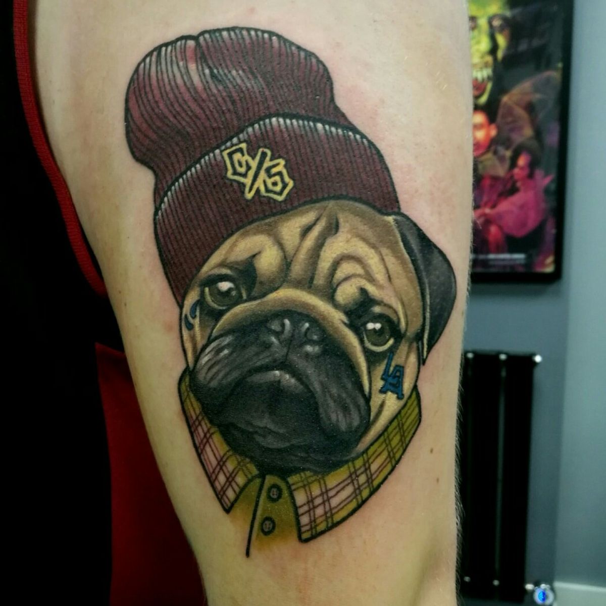 Tattoo uploaded by Kyle Shields • Hip Hop doggo. • Tattoodo