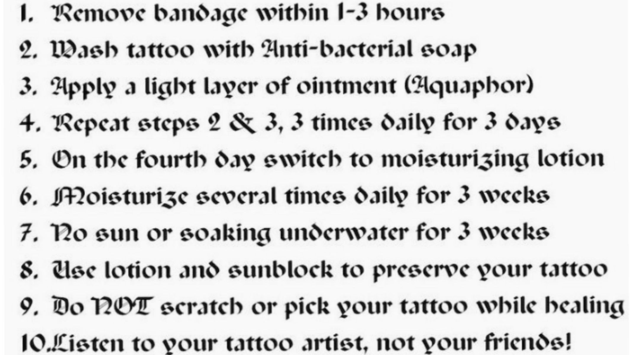 Tattoo uploaded by Electric Mike • 10 Tattoo Aftercare Commandments ...