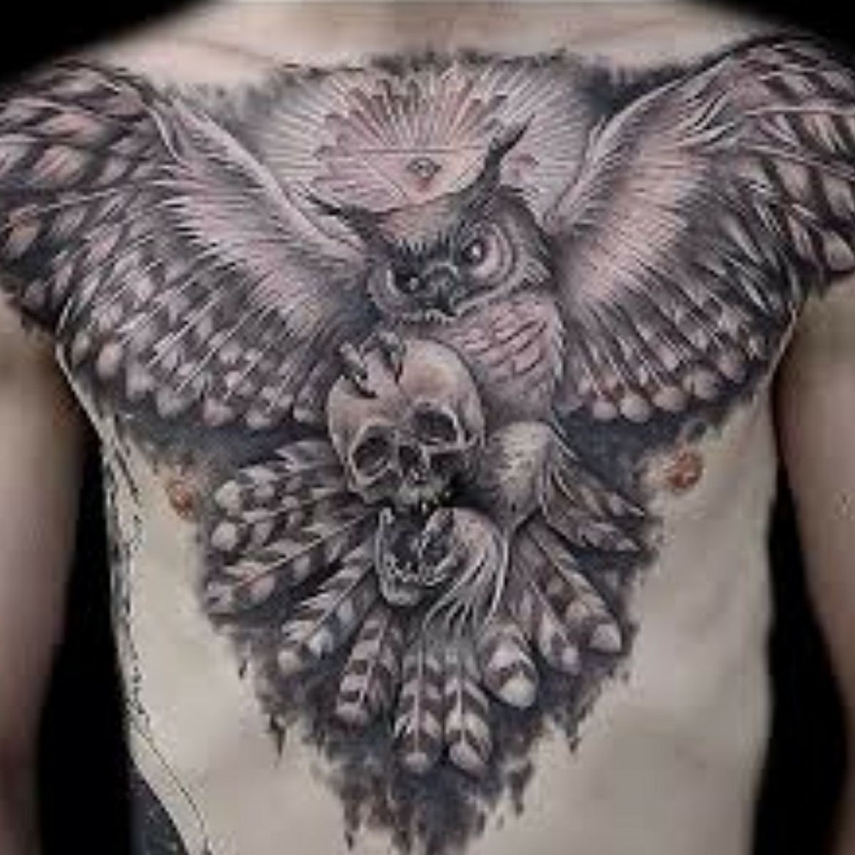 Tattoo uploaded by Atreyeu Taylor-Sosa • Owl chestpiece • Tattoodo