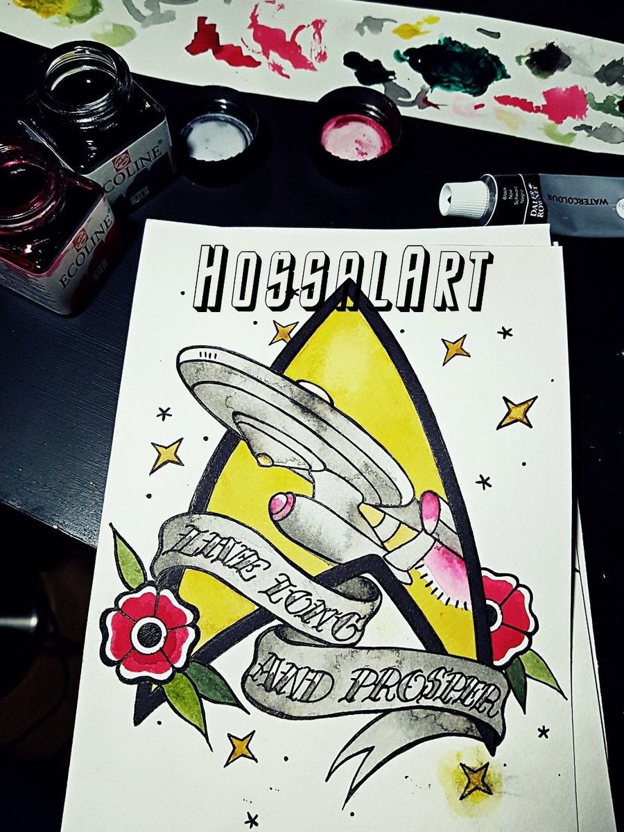 Tattoo uploaded by HossalArt • #StarTrek #oldschool #watercolor # ...