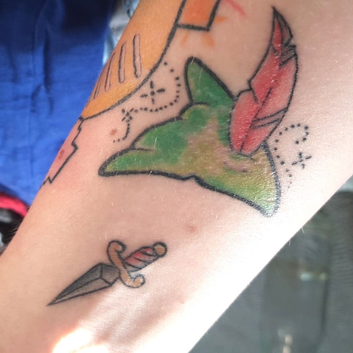 Tattoo uploaded by Max Daynes • Peter pan themed hat and dagger thanks ...
