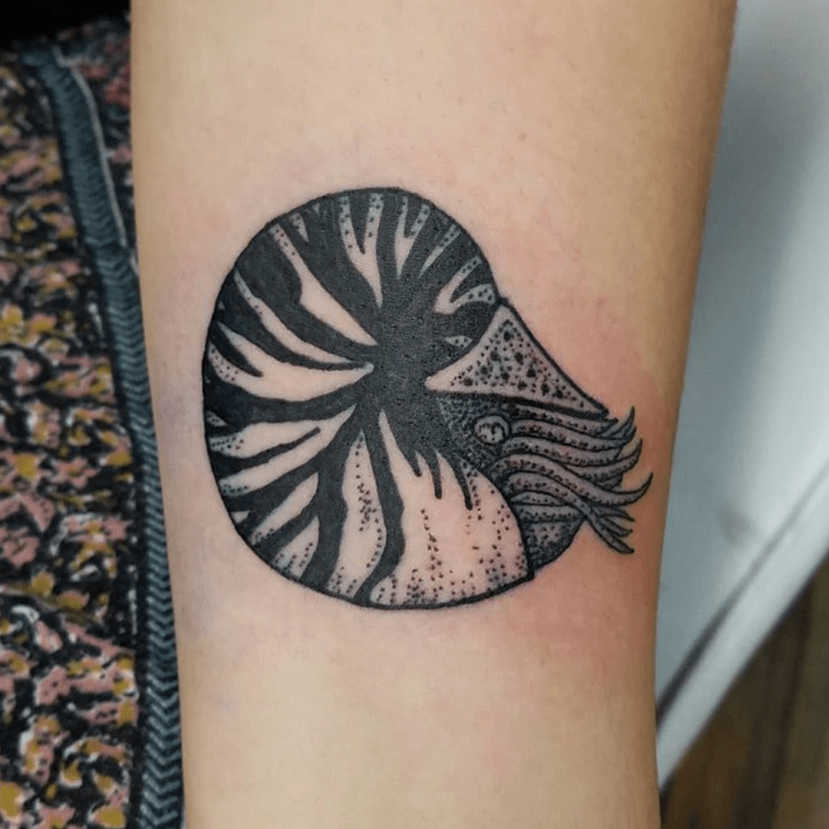 Tattoo uploaded by Peek-A-Boo Tattoo • Shellfish blackwork #ocean # ...