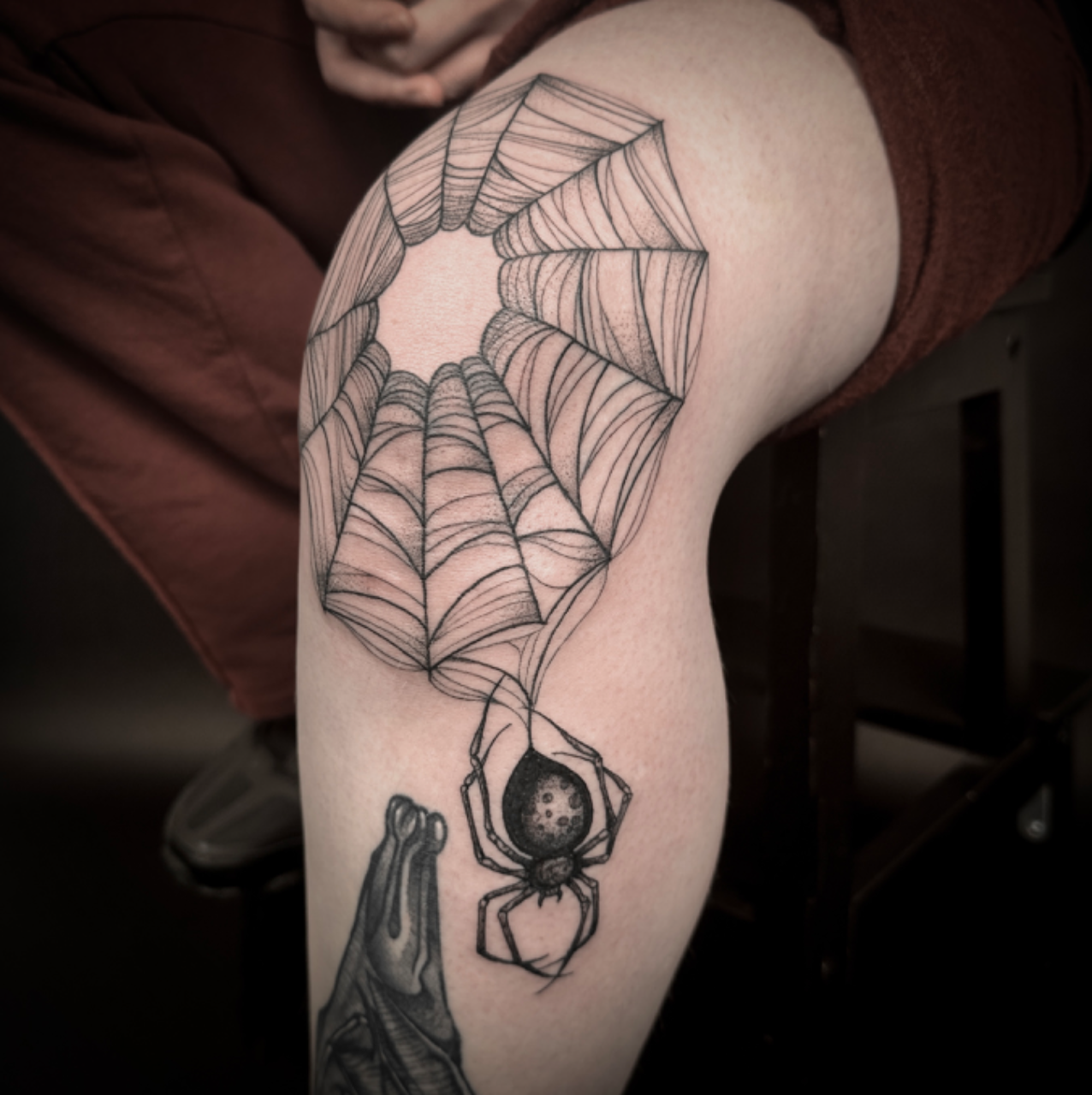 Spider and Web Tattoo by Jenny Dubet • Tattoodo