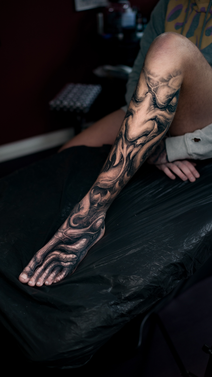 Abstract Leg Tattoo • Tattoodo
