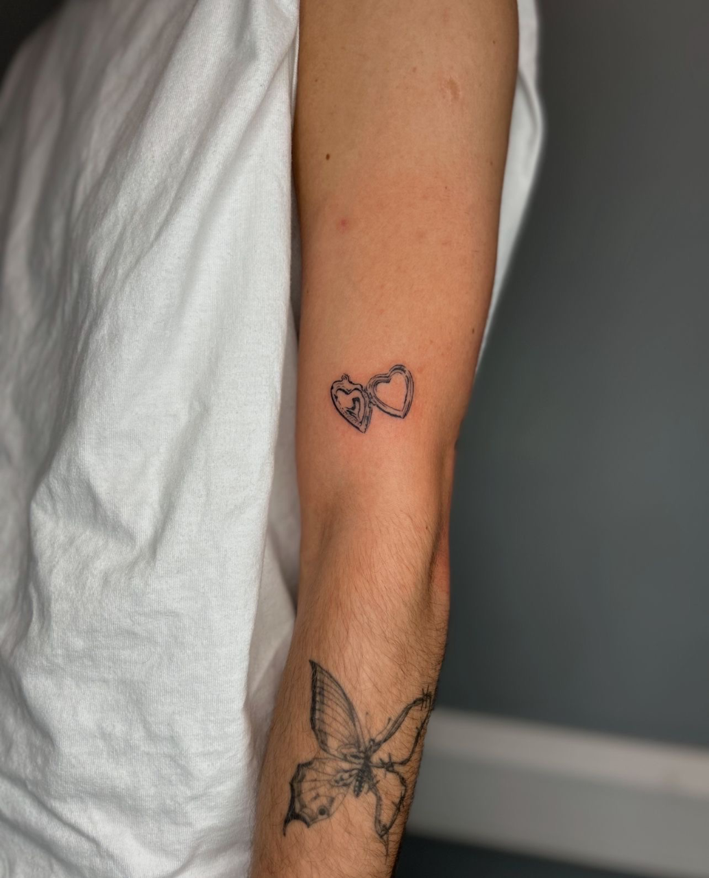 Blackwork Heart Locket Tattoo by Sally • Tattoodo