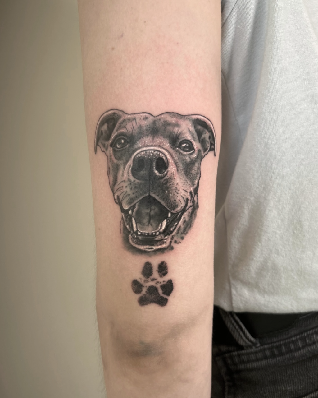 Dog and Paw Tattoo • Tattoodo