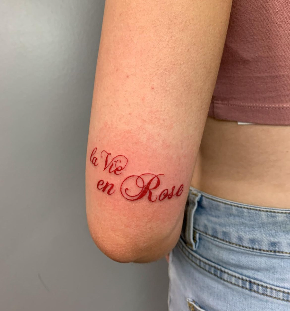 Minimalist Script Tattoo by Sally • Tattoodo