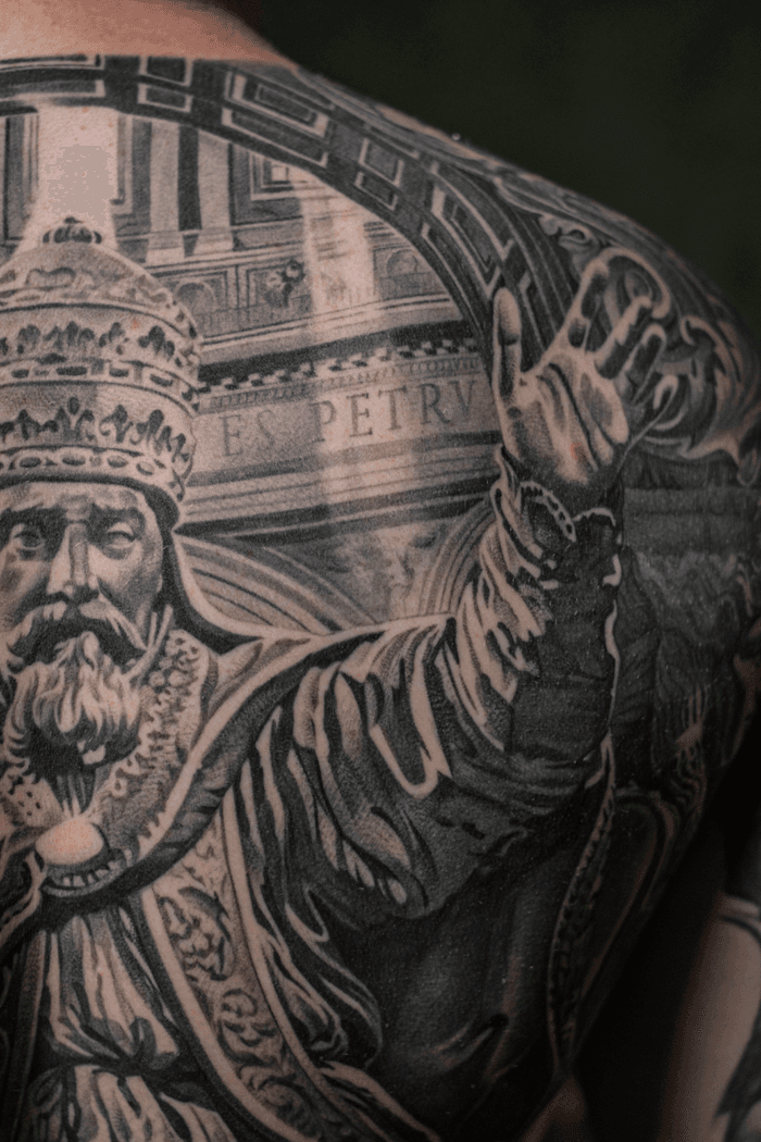 Pope Portrait Tattoo • Tattoodo