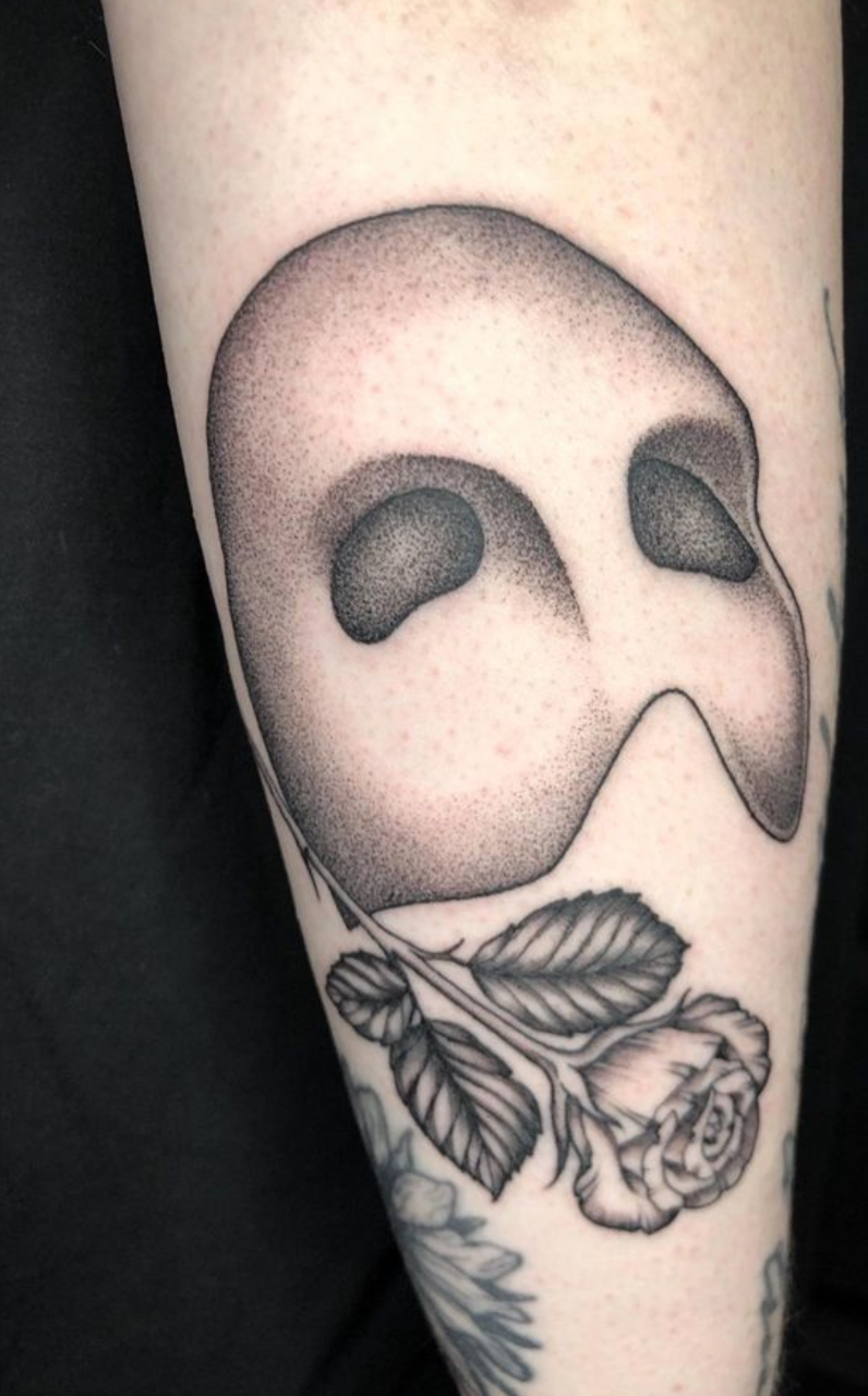 Phantom Mask and Rose • Tattoodo